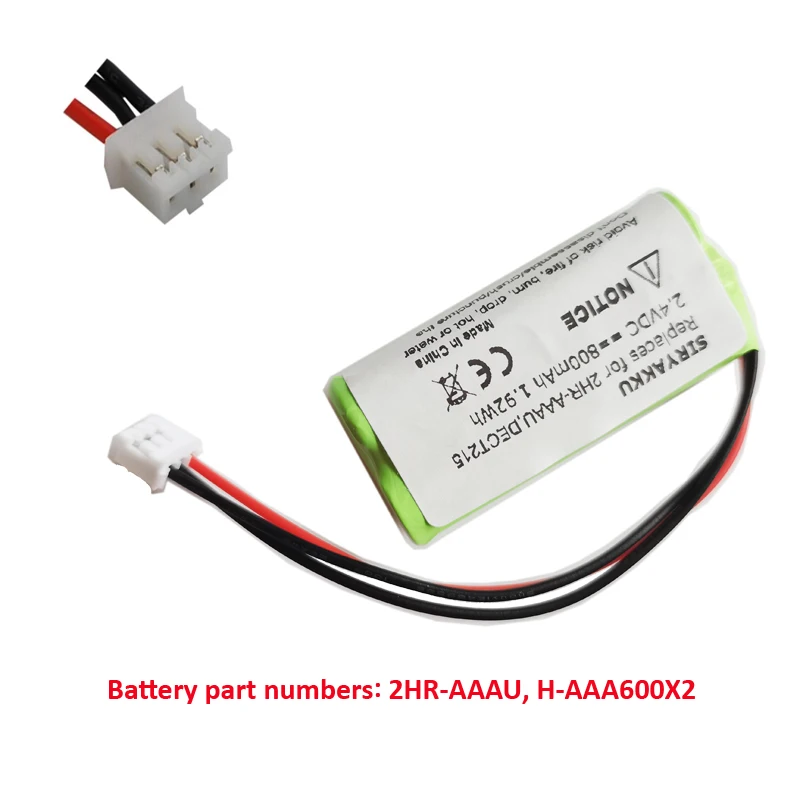 2.4V Ni-MH Battery for Philips DECT 2151 DECT 216 DECT 215 2HR-AAAU ...