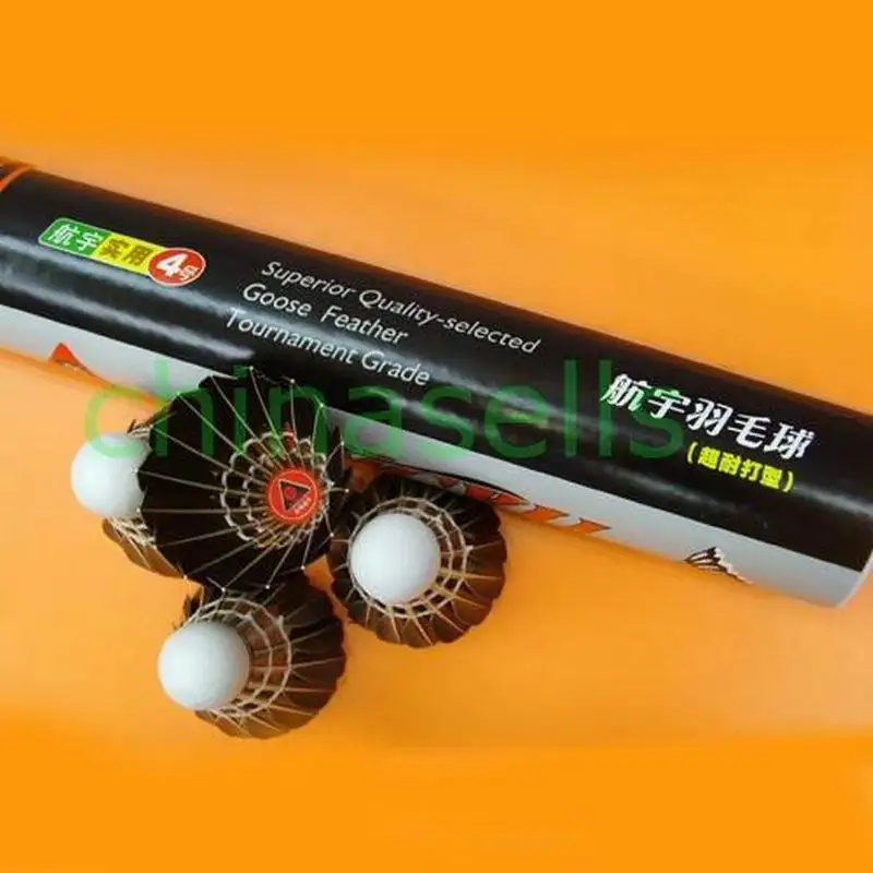 6tubes-Genuine-HANGYU-NO-4-badminton-shuttlecocks-black-Goose-durable ...