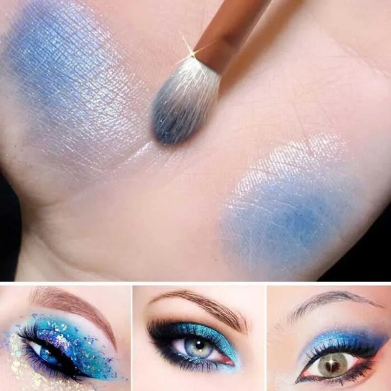Royal Blue Makeup With Silver