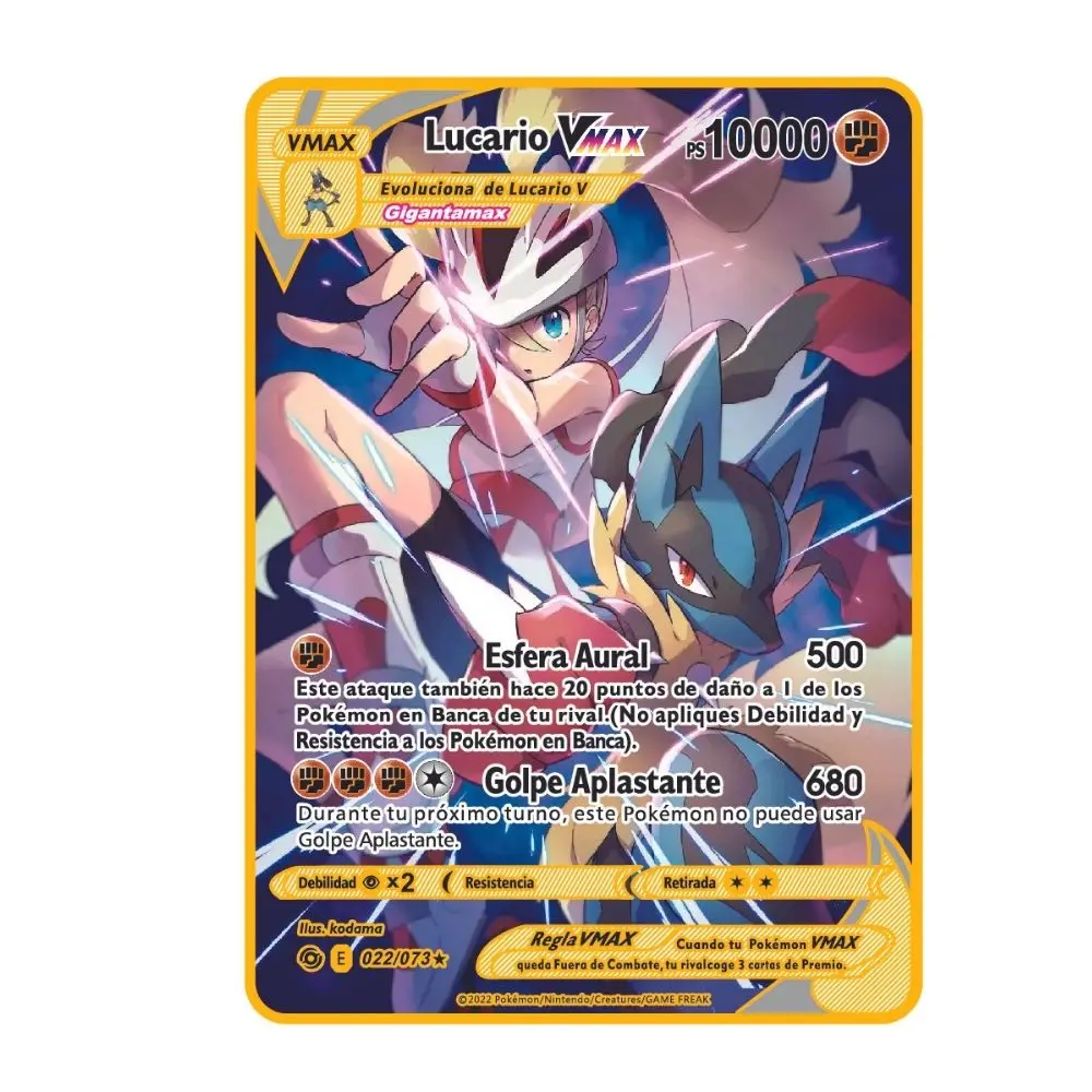 2022Spanish Pokémon Cards Metal Letters Spanish Iron Cards Mewtwo ...
