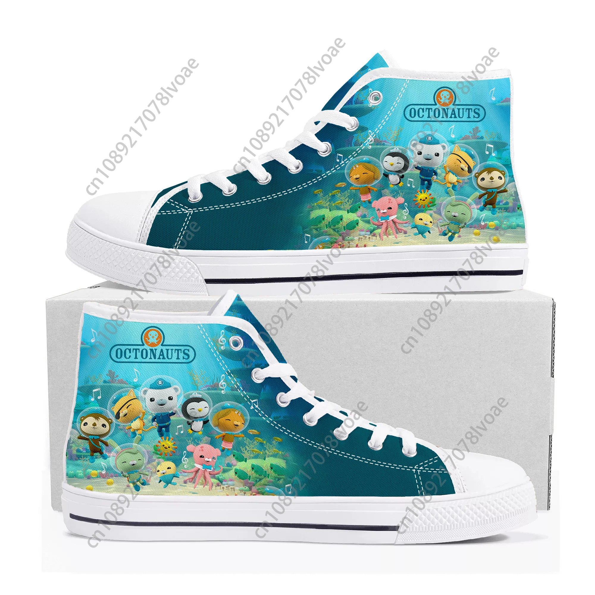 Cartoon-Anime-Octonauts-Team-High-Top-Sneakers-Men-Womens-Teenager-High ...