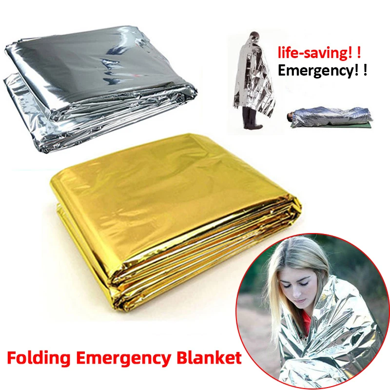 Outdoor First Aid Rescue Blanket Windproof Waterproof Foil Thermal ...