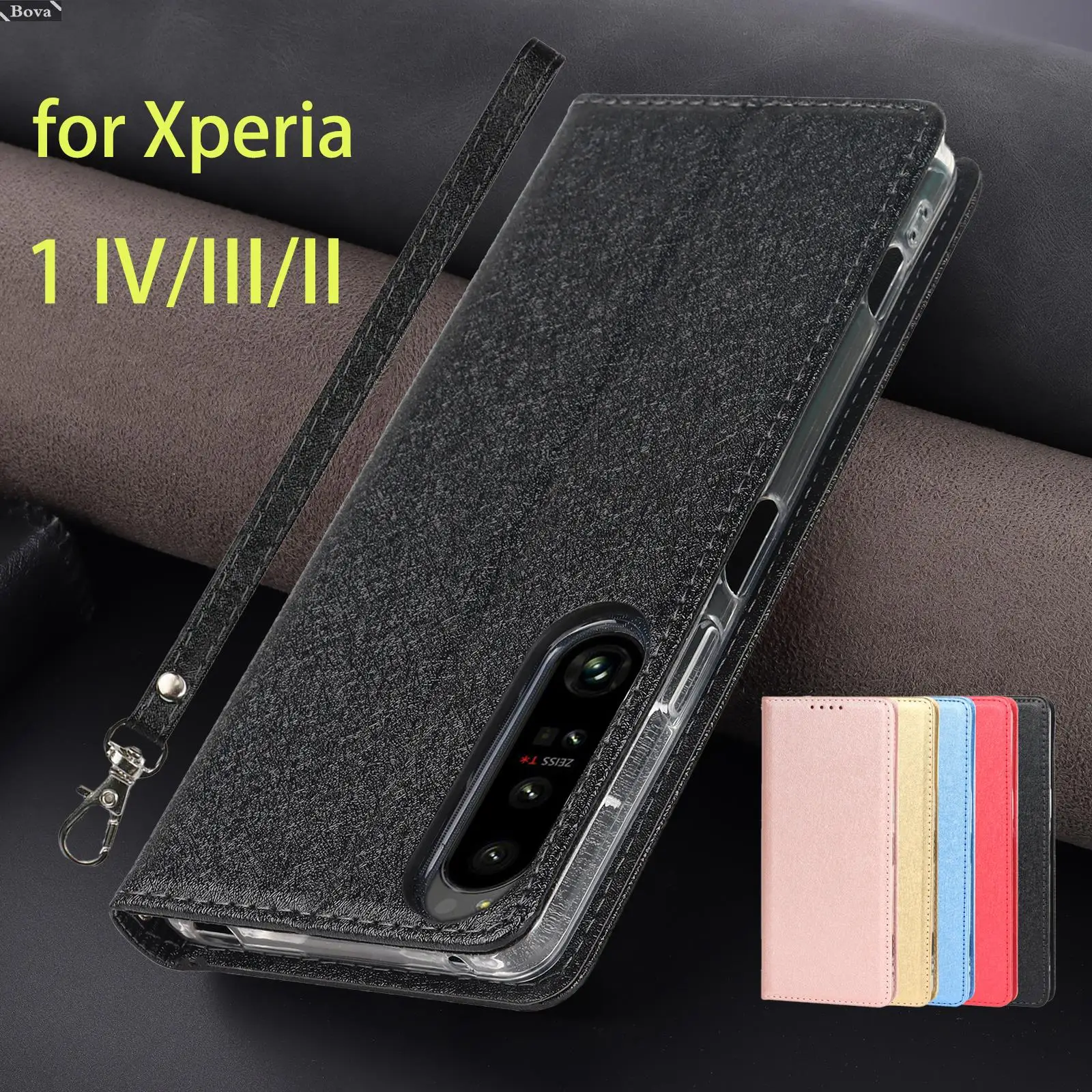 Silk-Style-Shine-Pu-Leather-Case-for-Sony-Xperia-1-IV-III-1-II-Flip ...