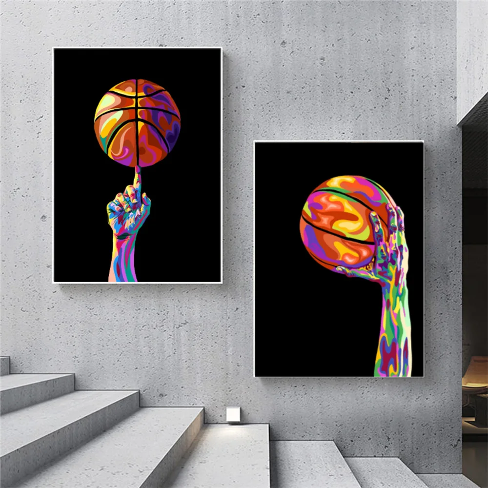 Abstract Basketball Painting