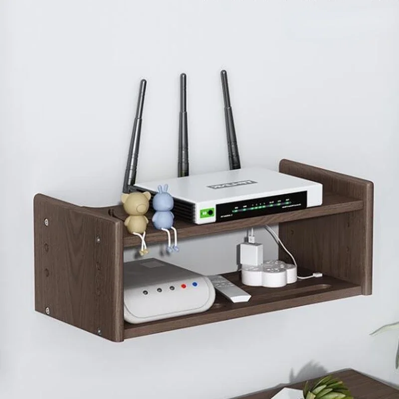 Solid-Wood-Router-Storage-Shelf-No-Drilling-Wall-Mounted-TV-Set-Top-Box ...
