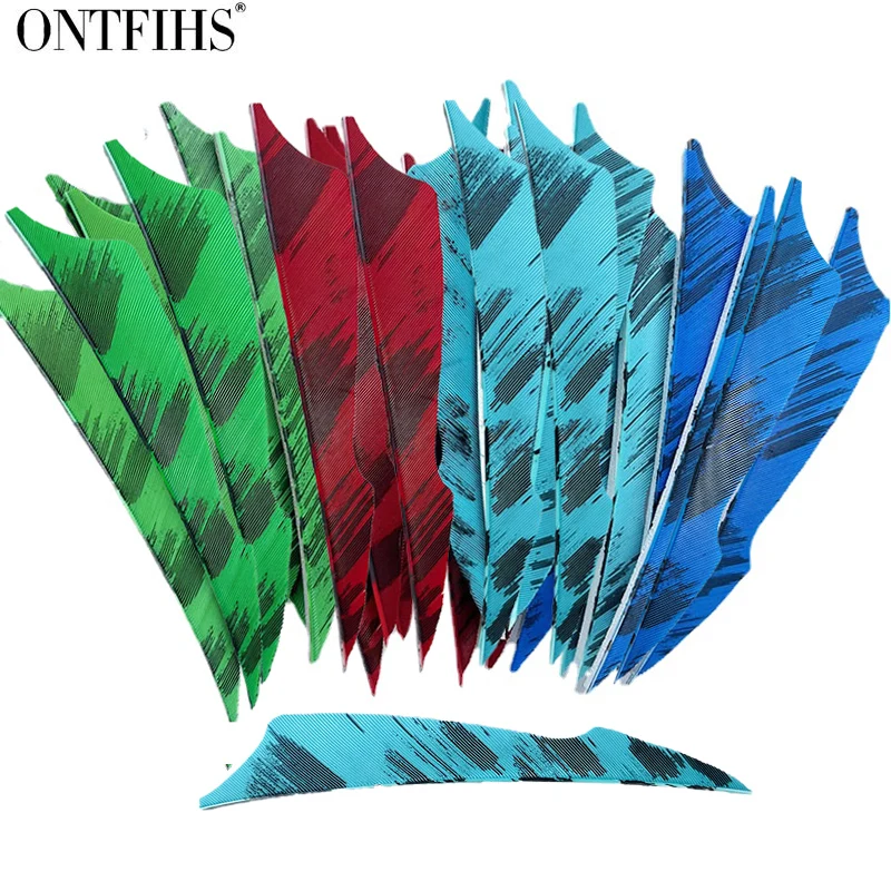 25Pcs 4 Inch Arrow Feather Fetching Archery Accessories Right/Left Wing ...
