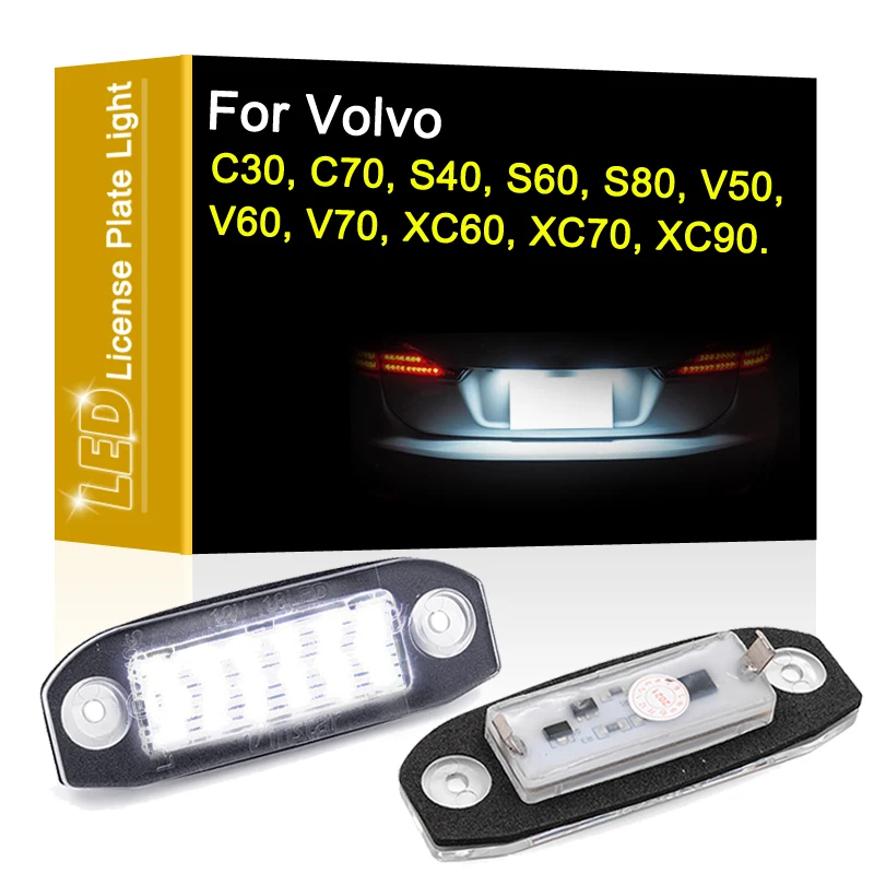 12V-LED-Number-Plate-Lamp-For-Volvo-C30-C70-S40-S60-S80-V50-V60-V70 ...