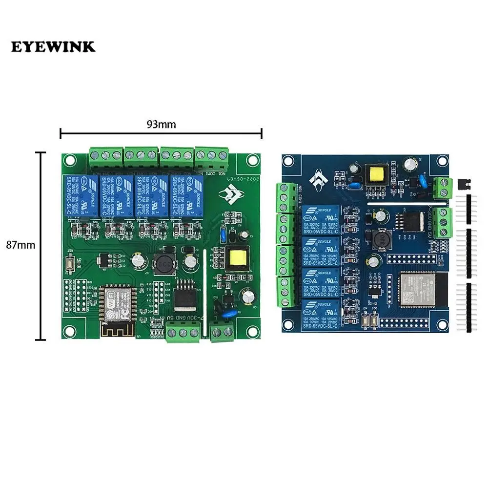 AC 90-250V/DC 7-30V/5V Power Supply ESP8266 ESP-12F WiFi Programmable ...