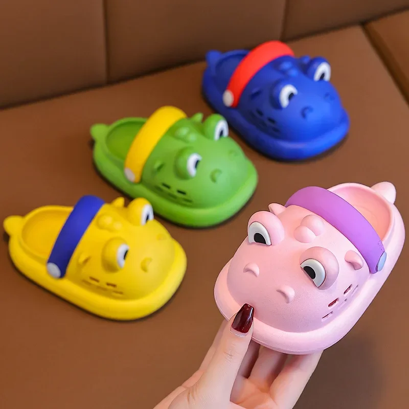 Summer-Children-Slippers-Cute-Cartoon-Dinosaur-Toe-Wrapping-Sandals-For-Boys-Girl-Toddler-Flip ...