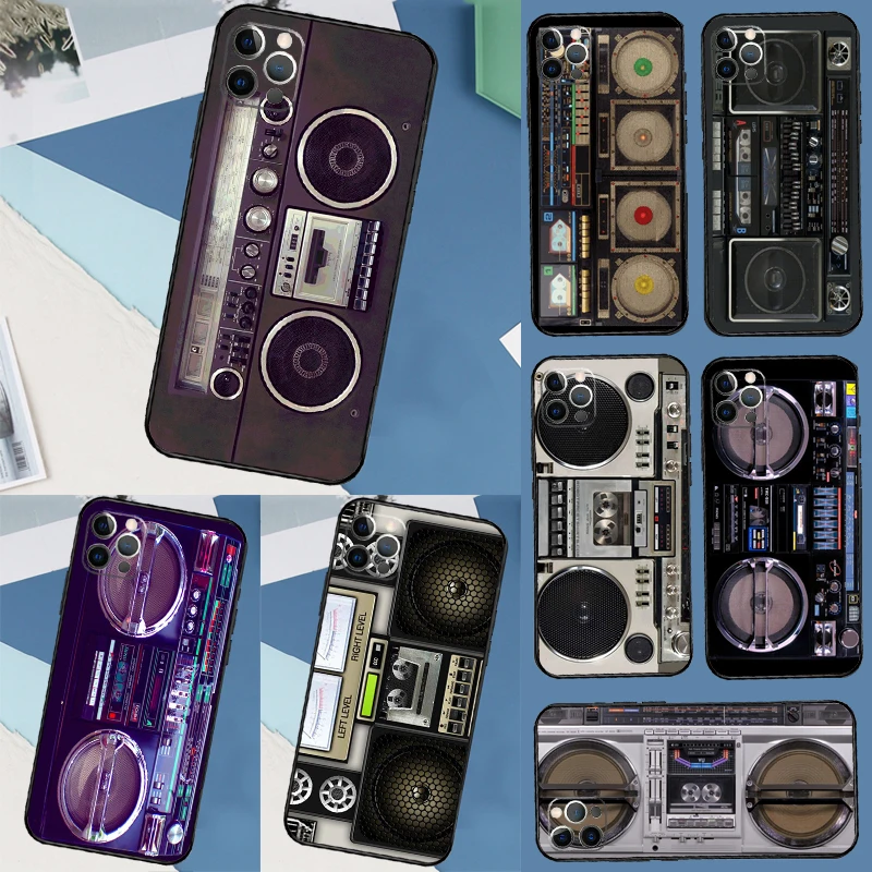 Retro Black Boombox Case For Samsung Galaxy M06 M16 M36 M56 M33 M15 M55 ...