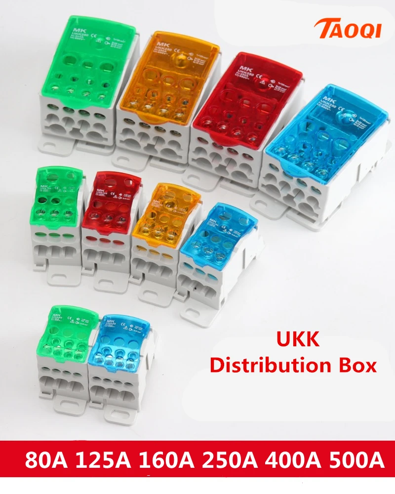 Din Rail Terminal Block UKK 80A/125A/160A/250A/400A Distribution Box ...