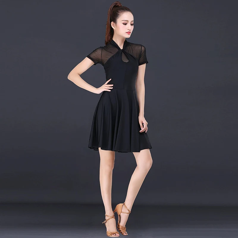 Translucent-Line-Dance-Costume-Performance-Latin-Dance-Skirt-Short ...
