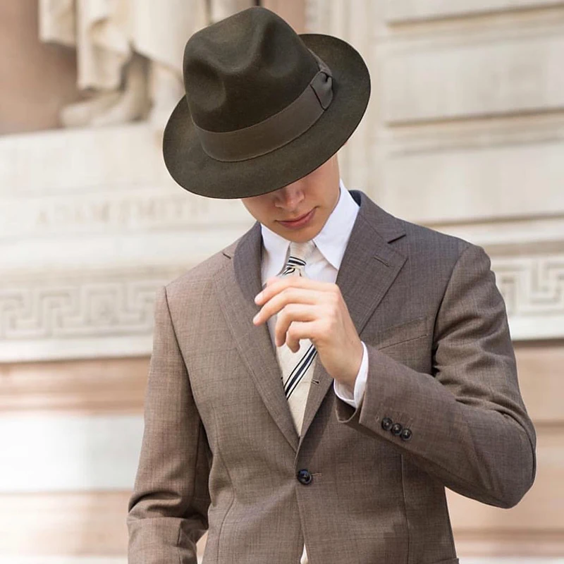 Wool-Fedora-Hat-Unisex-Felt-Fedoras-Hats-Adult-Fashion-Trilby-Hats ...