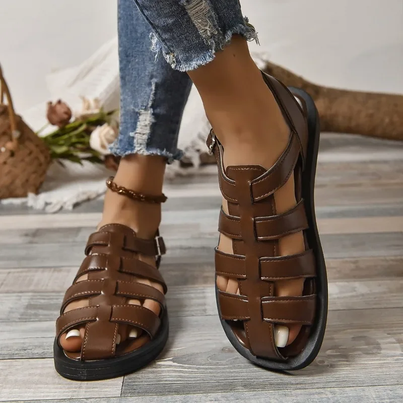 Ladies-Shoes-2024-High-Quality-Buckle-Strap-Women-s-Sandals-Fashion ...