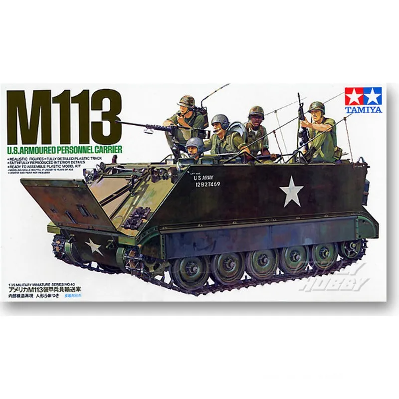 Tamiya 35071 1/35 Scale Model Kit Us Army Armoured Command Post Car ...