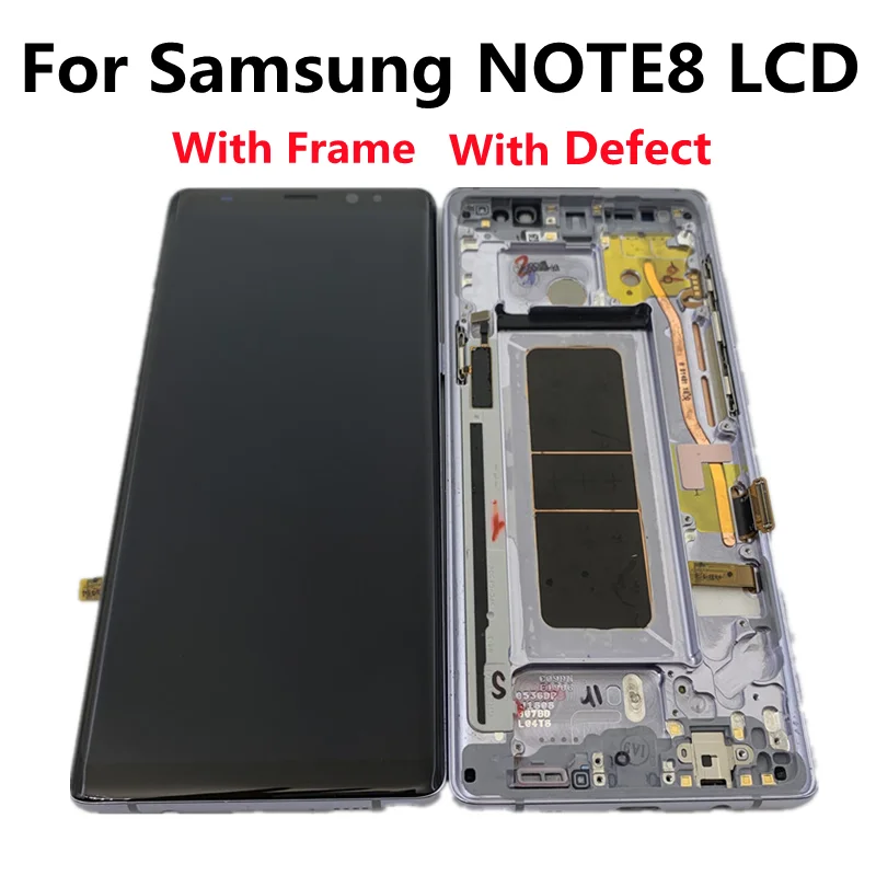 ORIGINAL SUPER AMOLED NOTE8 LCD com moldura para SAMSUNG Galaxy NOTE 8 ...