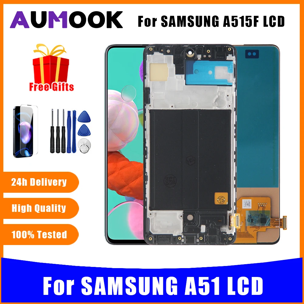 Super-Amoled-For-Samsung-Galaxy-A51-LCD-Display-Touch-Screen-Digitizer-Assembly-Parts-For-SM ...