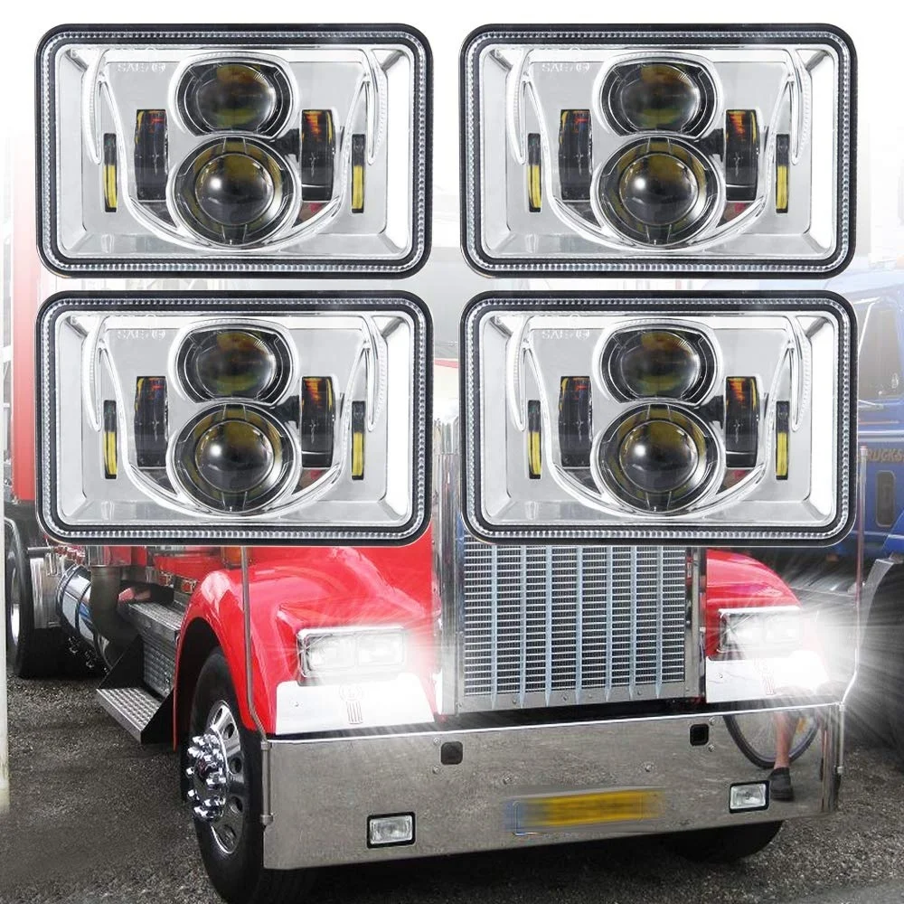 For-truck-4-x-6-square-led-headlight-for-trailer-trucks-lighting ...
