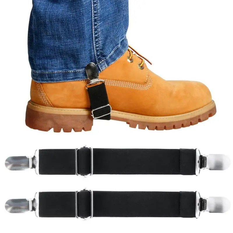 Adjustable-Elastic-Boot-Clips-Pant-Clips-Stirrups-Leg-Straps-Clothing ...