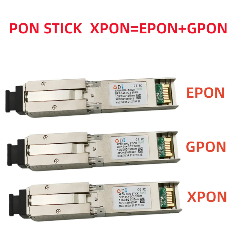 PON STICK EPON GPON XPON SFP ONU Stick With MAC PPPoE IPoE HGU SC ...