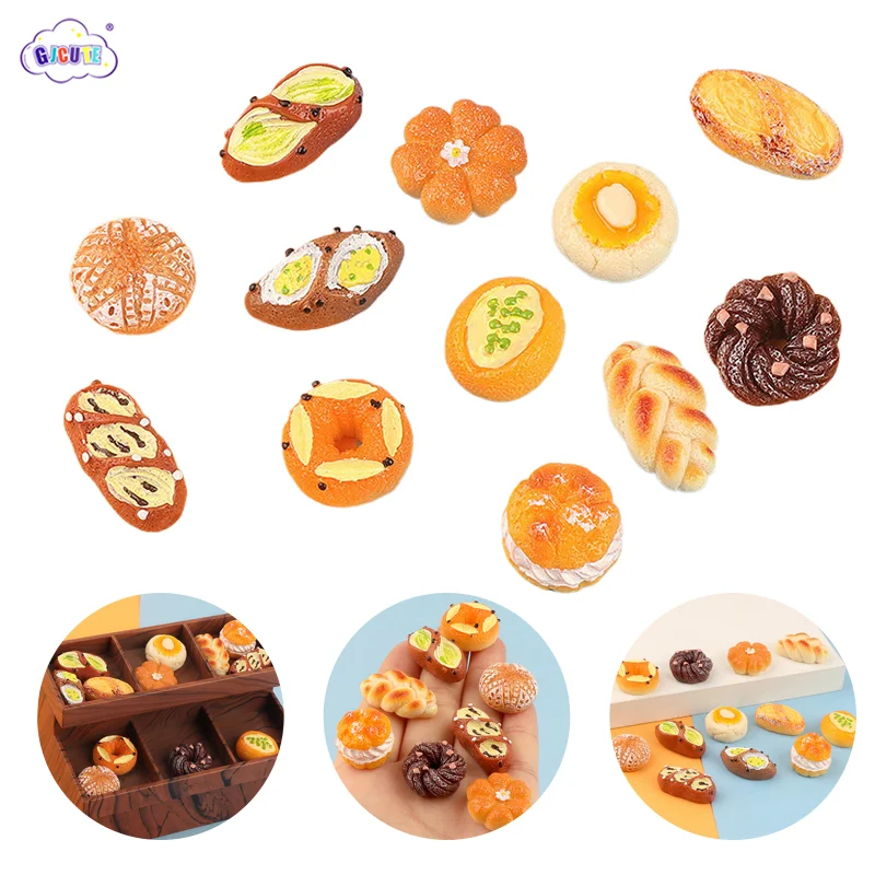5pcs Random 1/12 Dollhouse Simulation Bread Dessert Set Dolls House ...