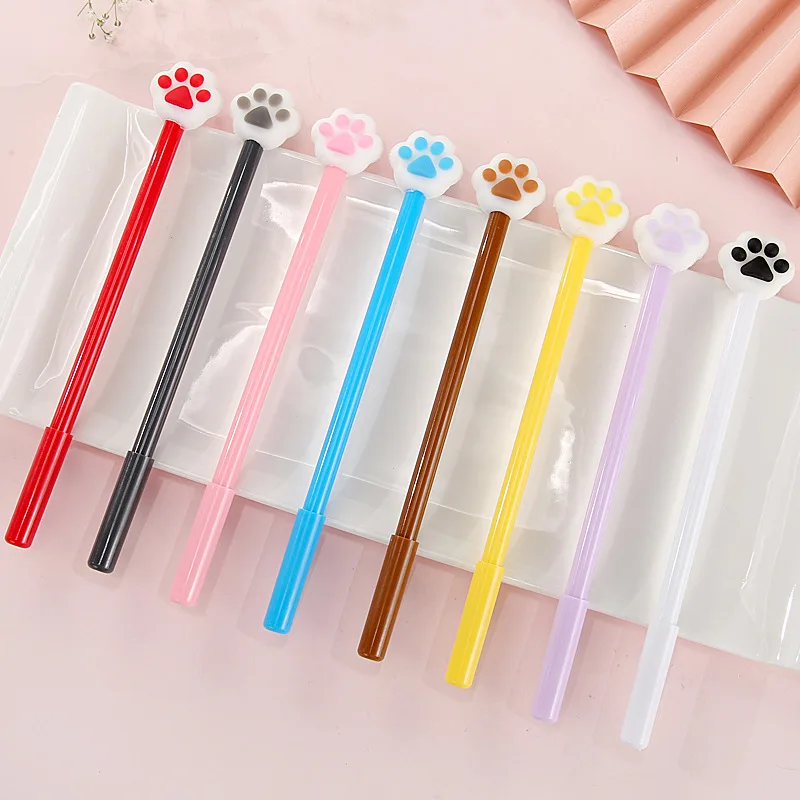 48-pcs-lot-Cartoon-Cat-paw-Gel-Pen-Cute-0-5mm-Black-Ink-Signature-Pens ...