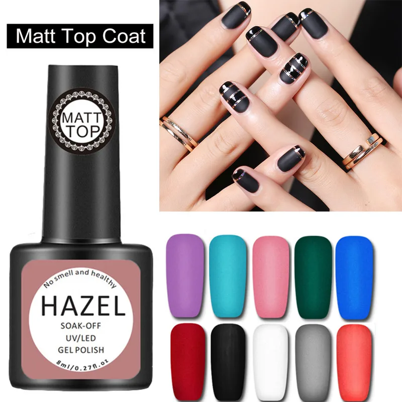 HAZEL-Base-Top-Coat-Nail-Gel-Primer-Matt-Top-Coat-UV-Gel-Nail-Polish ...