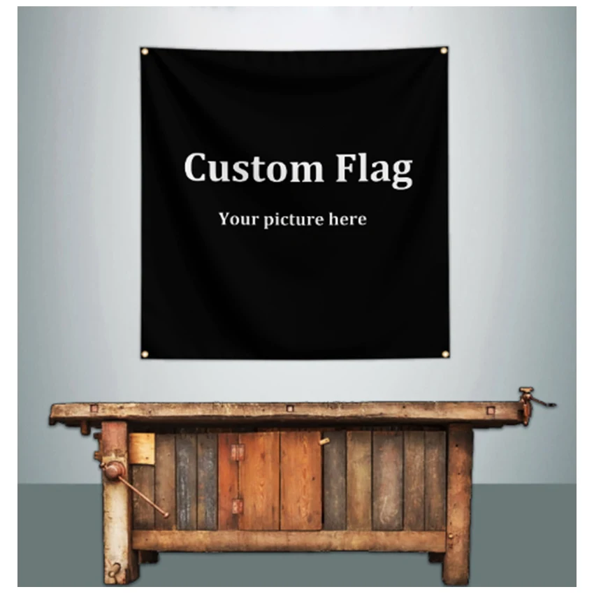Square Flag Custom Printed Banner 2x2 3x3 4x4 FT Personalized Banner ...