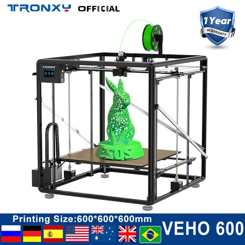 Tronxy VEHO 600 3D Printer Large Printing Size 600*600*600mm Direct ...
