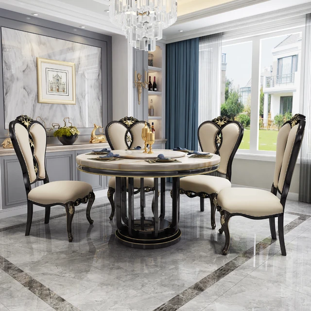 Solid Marble Dining Room Table