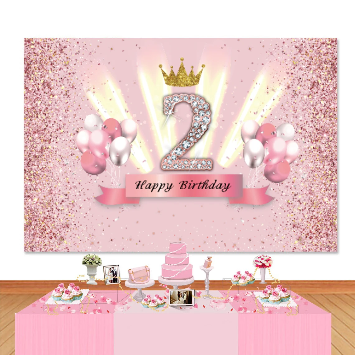 Happy Birthday Pink Background