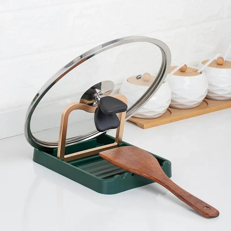 Kitchen-Desktop-Pot-Lid-Holder-Foldable-Multifunctional-Pot-Cover-Rack ...