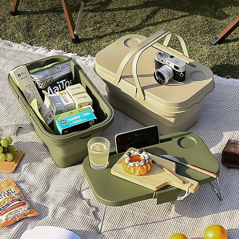 Portable-Outdoor-Storage-Basket-Foldable-Fruit-Picnic-Basket-Convenient ...