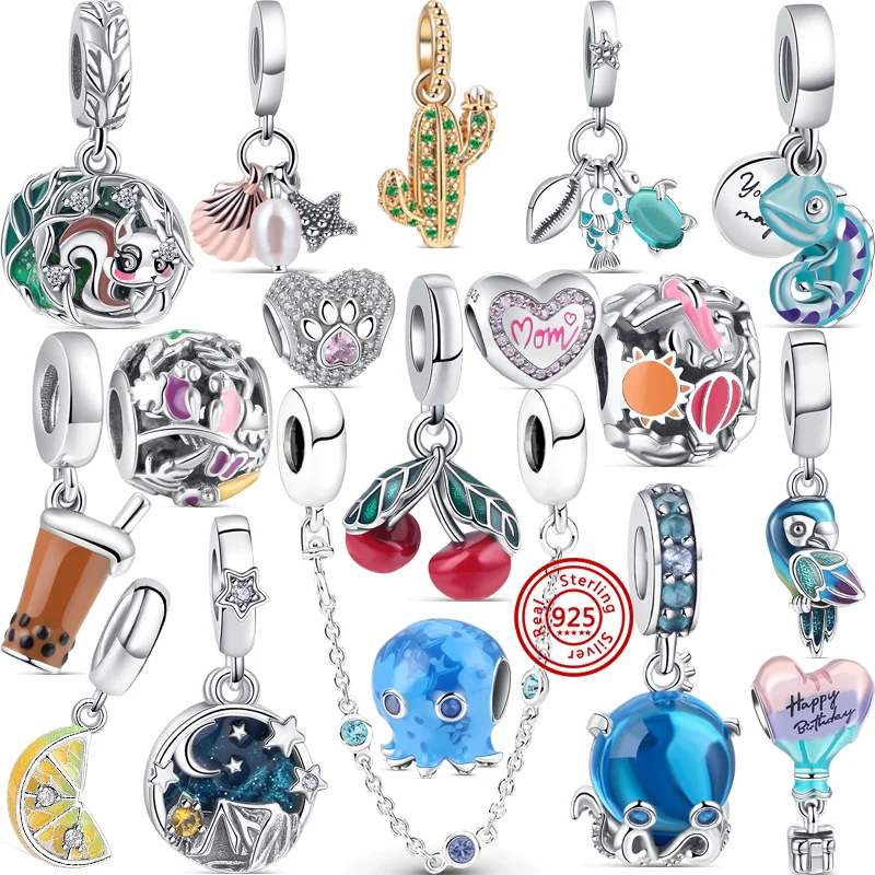 Cuentas-de-cristal-de-plata-925-para-pulsera-Pandora-accesorio ...