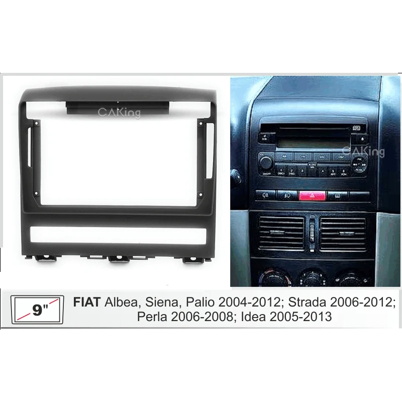 Fascia-de-Radio-de-coche-de-9-pulgadas-para-Fiat-Idea-2005-2013-Strada ...