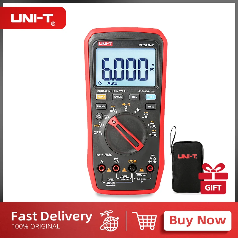 UNI-T-UT15B-17B-18B-MAX-Digital-Multimeter-Meter-True-RMS-1000V-AC-DC ...