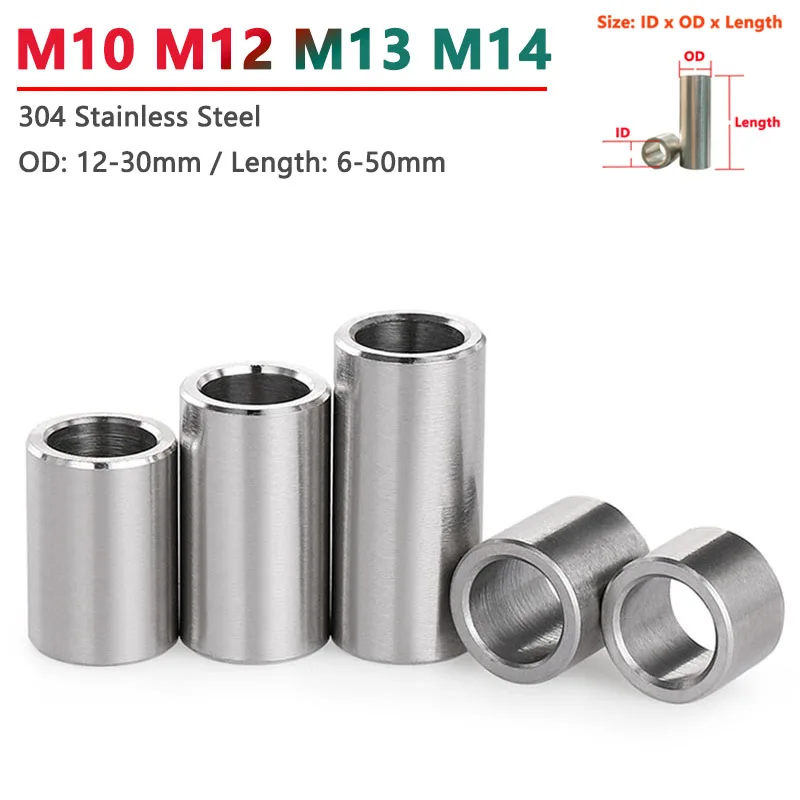 M10-M12-M13-M14-304-Stainless-Steel-Bushing-Washer-Gasket-Unthreaded ...