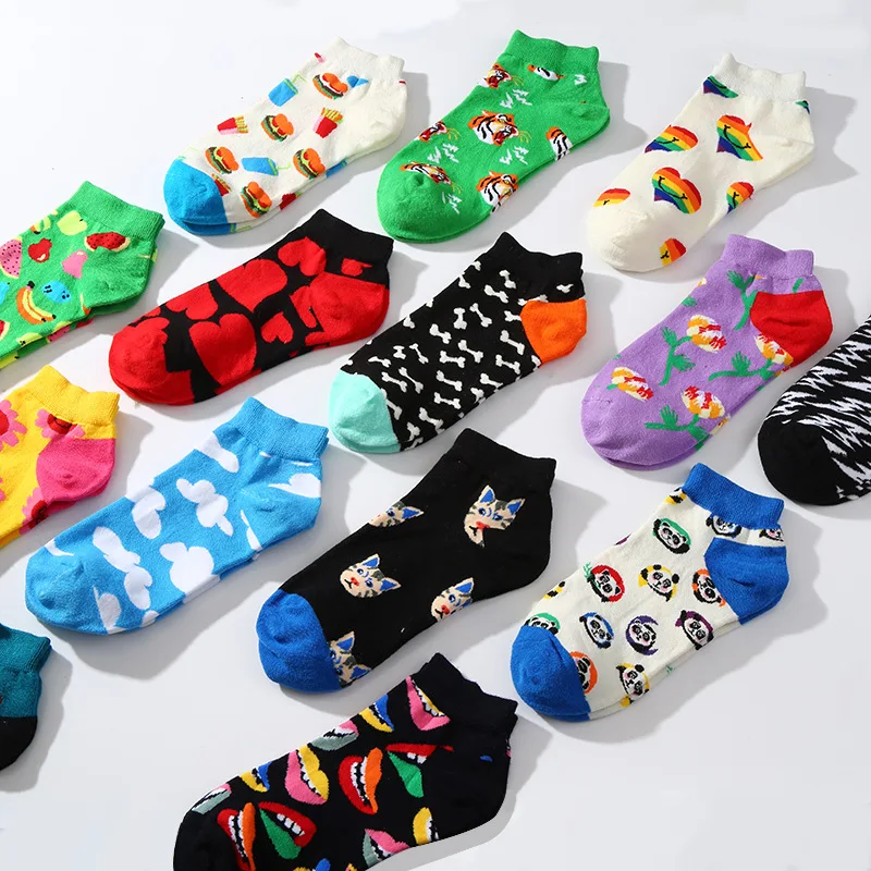 Spring and summer men's and women's tide socks tide brand light cotton ...