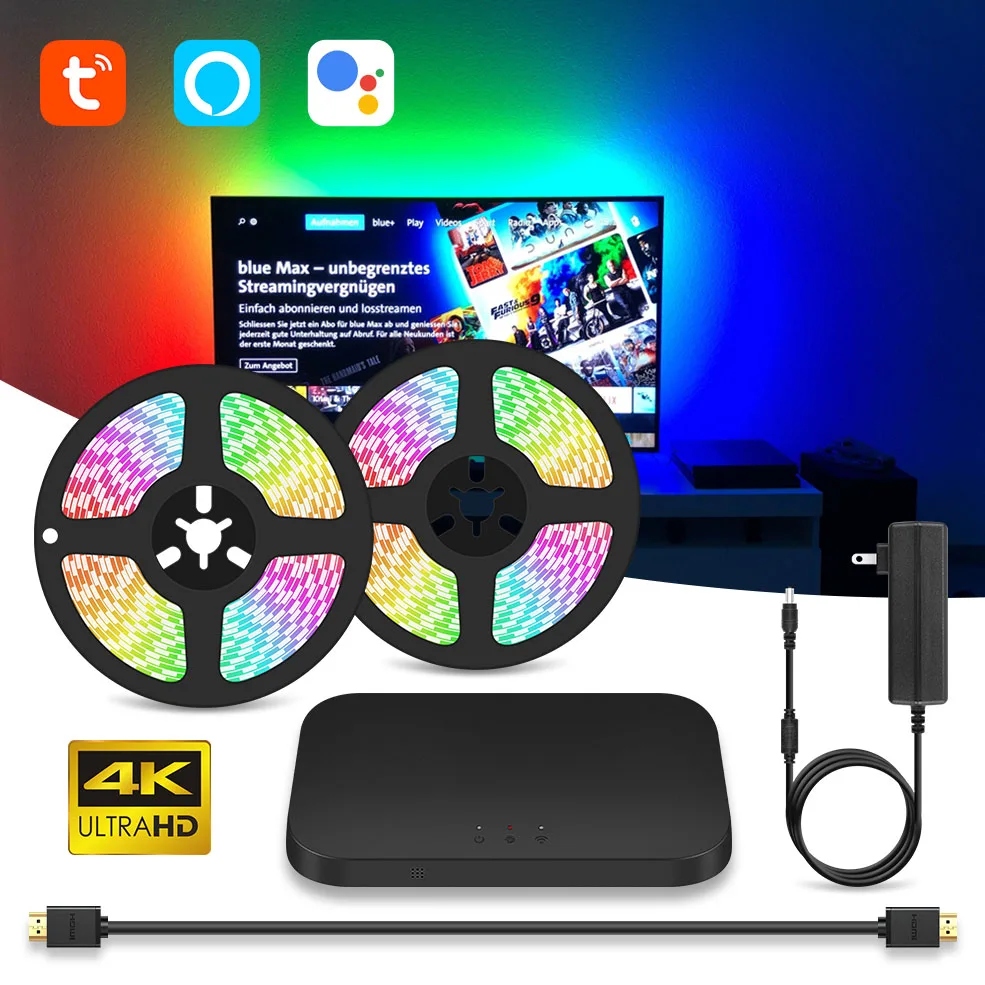 Tira de luces LED RGB con WiFi para TV Box, Xbox y PS4, luces de ...