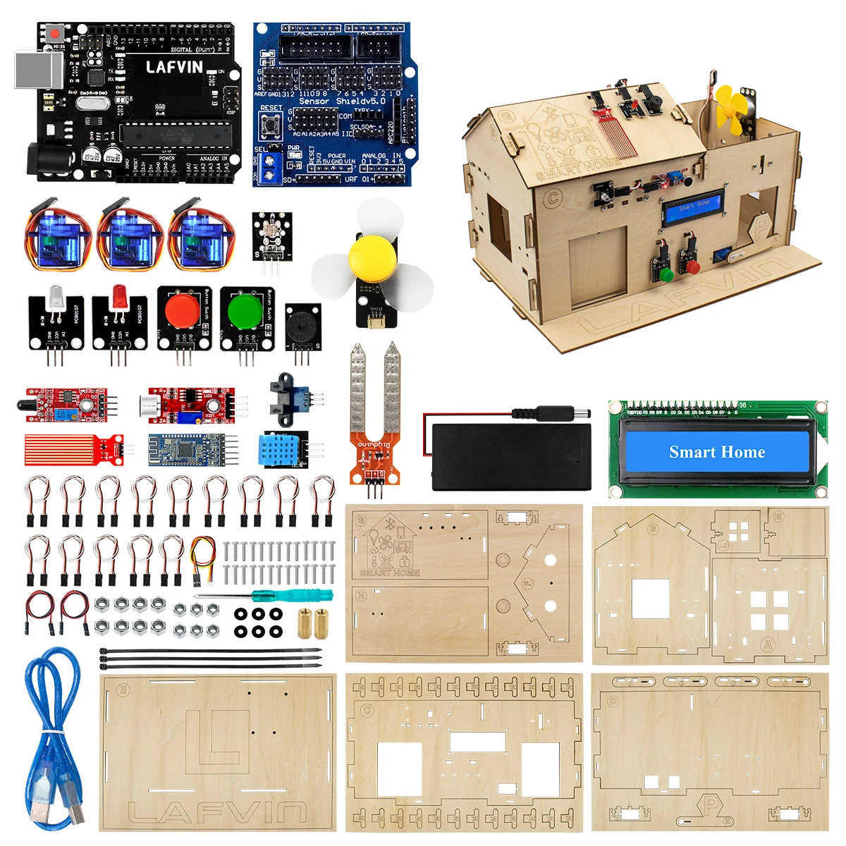 LAFVIN Smart Home Kit Learning Programming Kit with R3 Board for ...