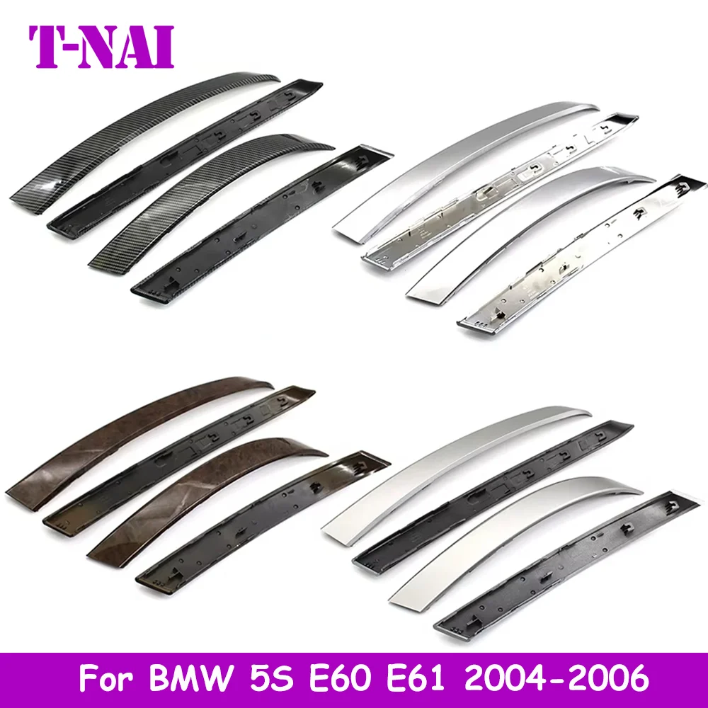 4 PCS E60 E61 Front Rear Interior Door Pull Handle Trim Cover ...