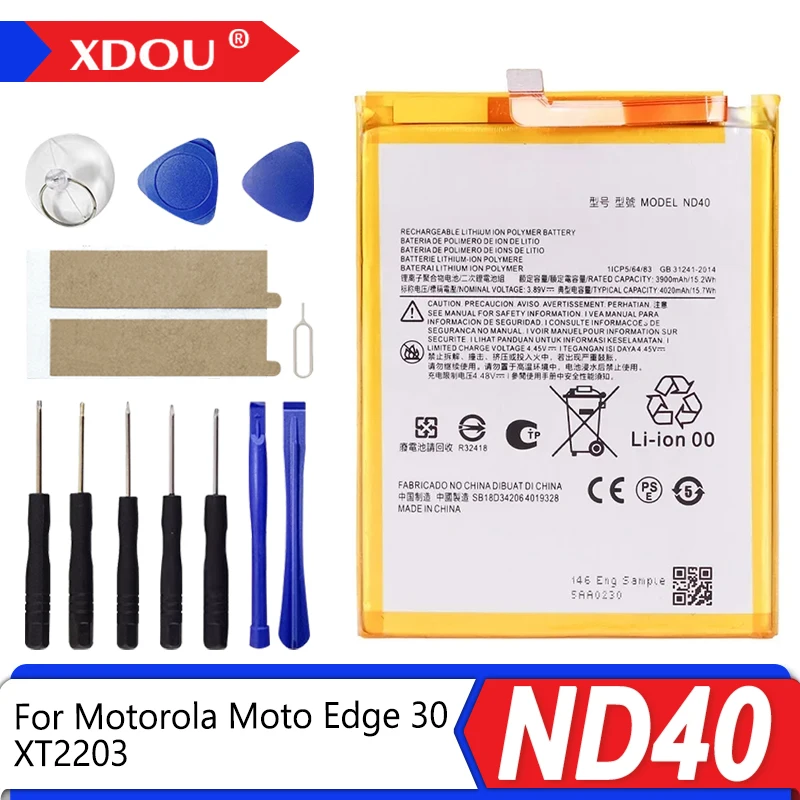 Brand-New ND40 4000mAh Battery For Motorola Moto Edge 30 XT2203 edge30 ...
