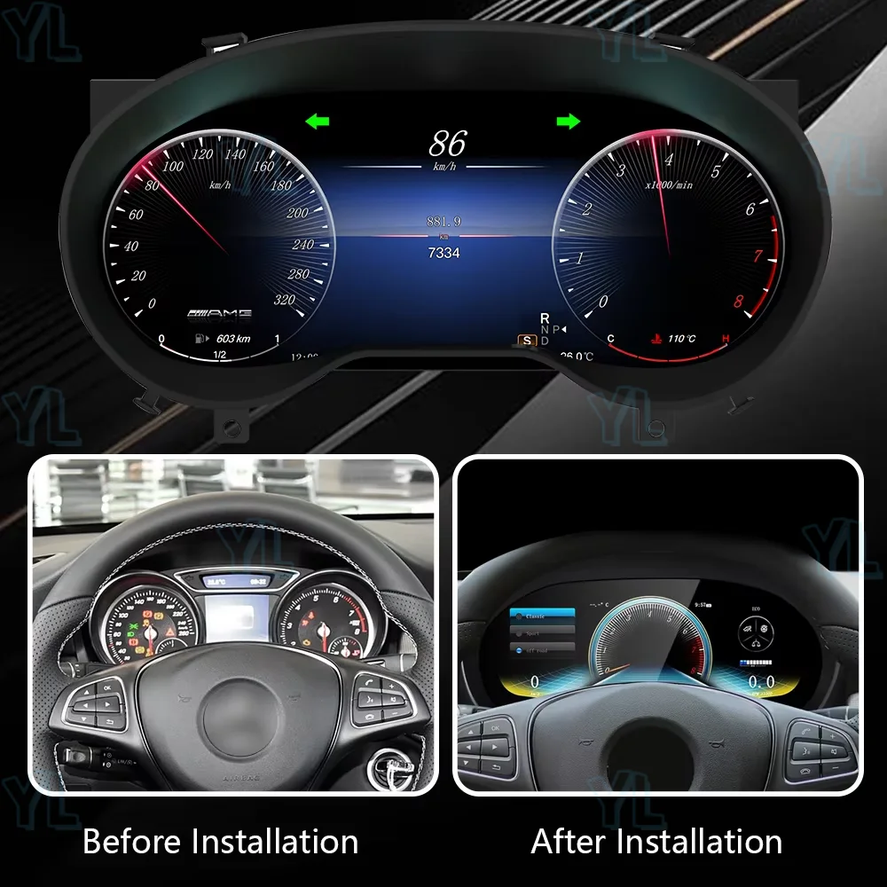 New Car LCD Digital Cluster For Benz A Class W176 GLA X156 CLA C117 ...