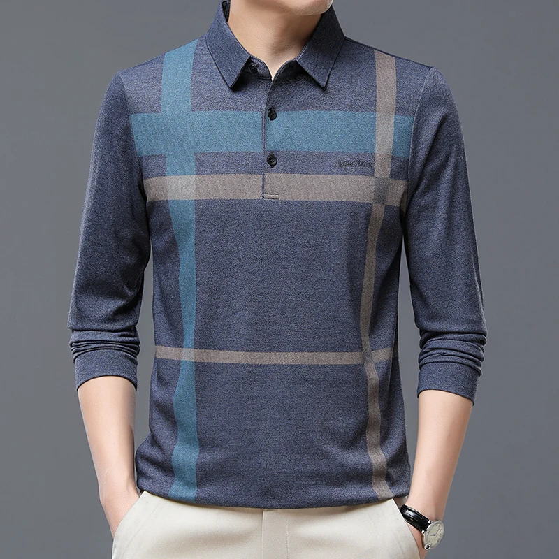 TFETTERS-Brand-Polo-Shirt-Men-Spring-and-Autumn-Striped-Print-Casual ...