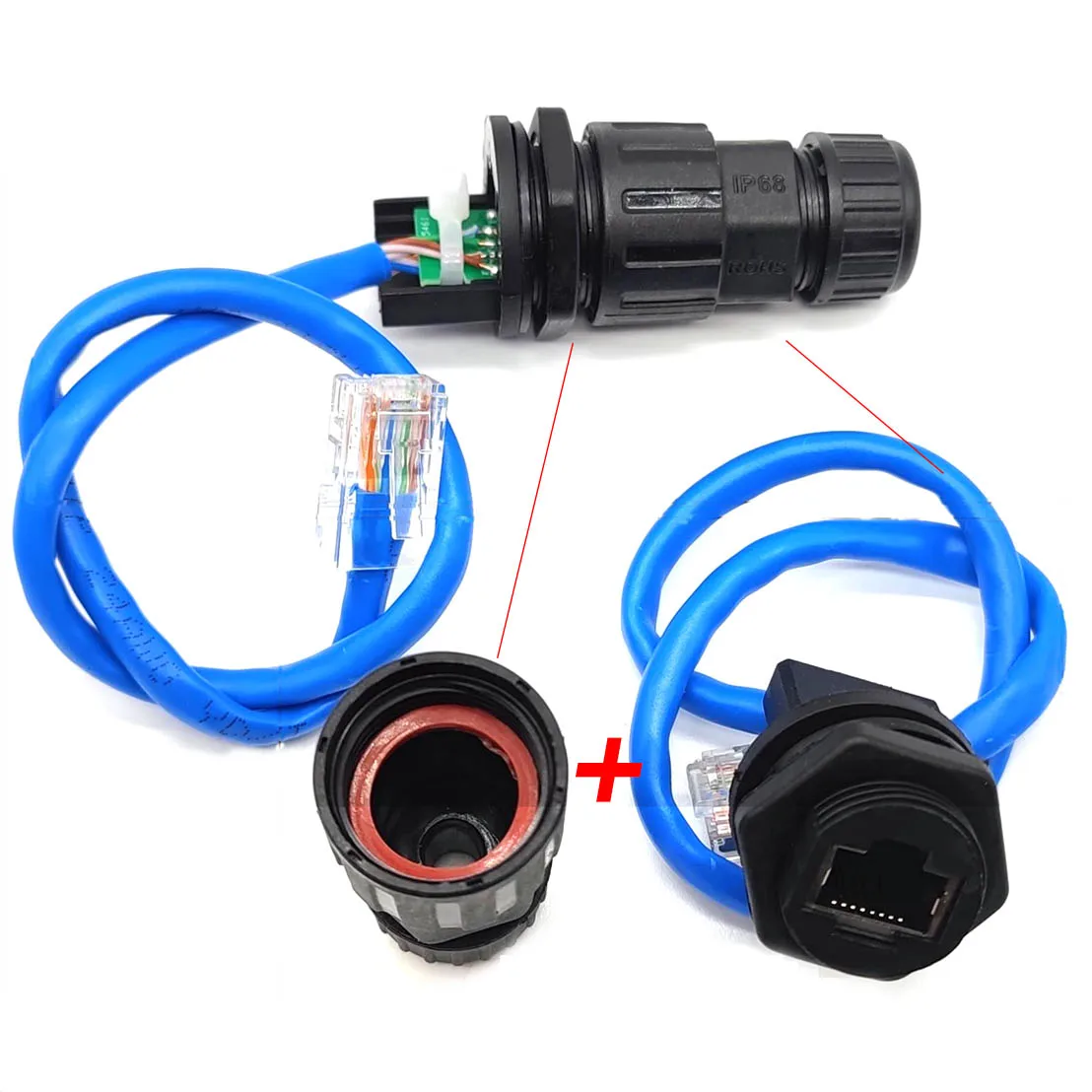 Conector-impermeable-M20-Rj45-Netwerk-enchufe-Rj45-Ip68-adaptador-de ...