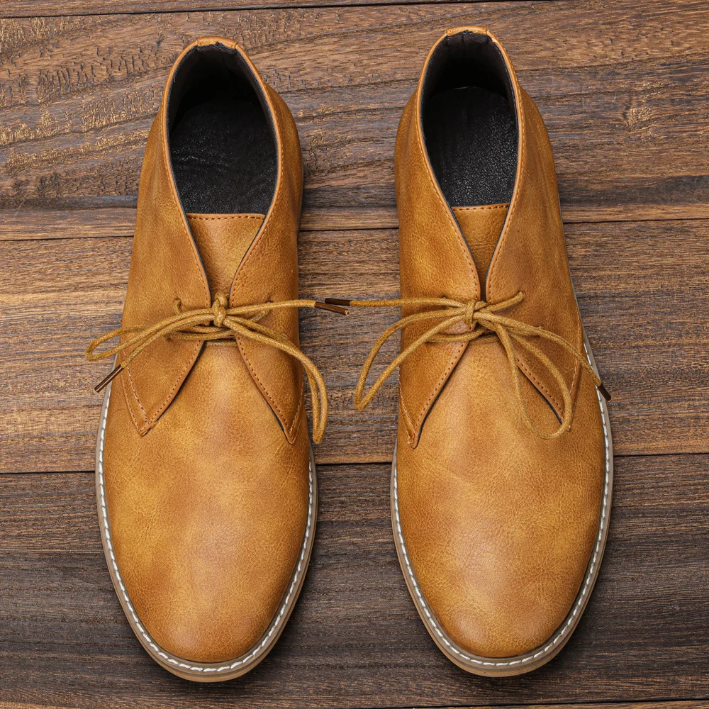Homens-Retro-Ankle-Boots-Marca-Plus-Size-Desert-Boots-Botas-De-Couro ...