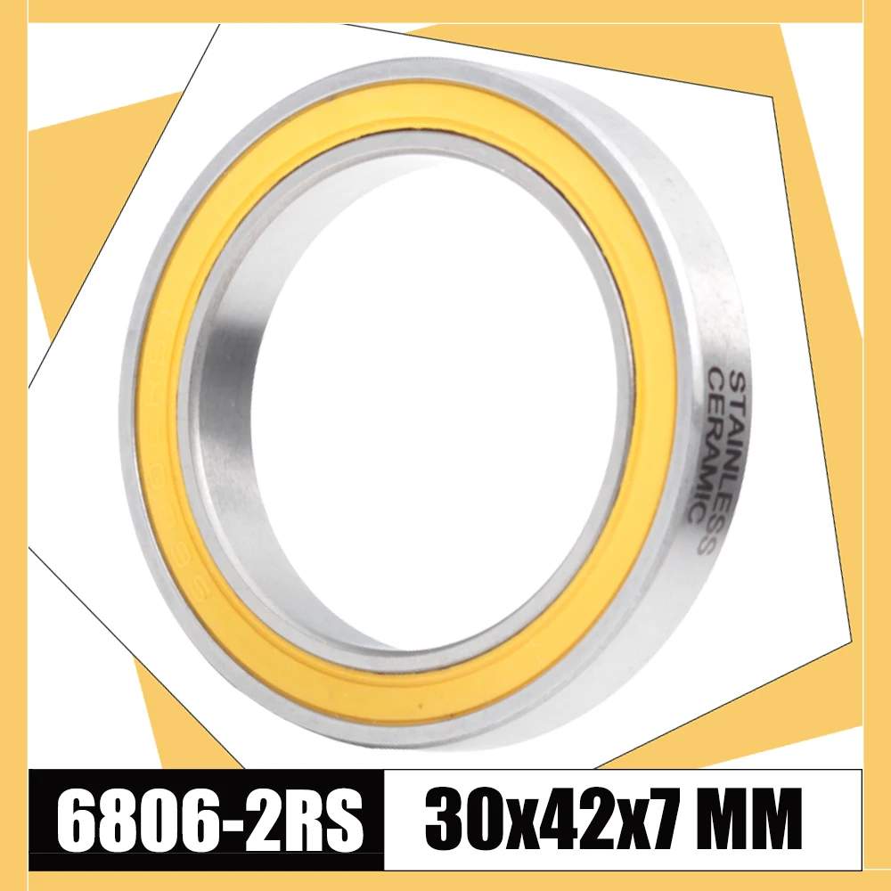 6806-2RS Stainless Bearing 30*42*7 mm ( 1 PC ) ABEC-3 6806 RS Bicycle ...