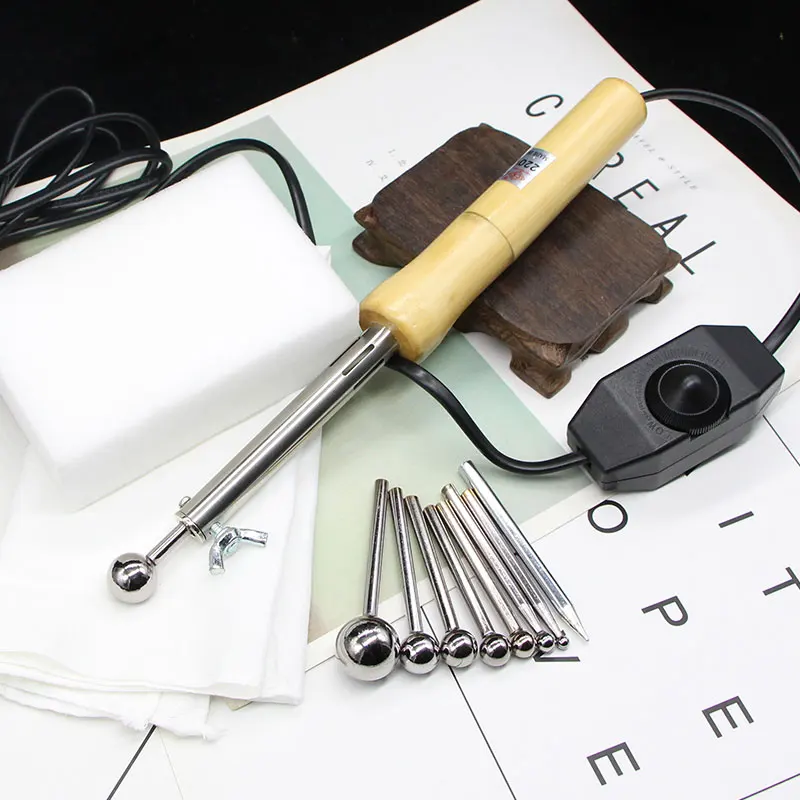 110V-220V-Cloth-Fabric-Flower-Making-Tools-set-8-heads-Soldering-iron ...