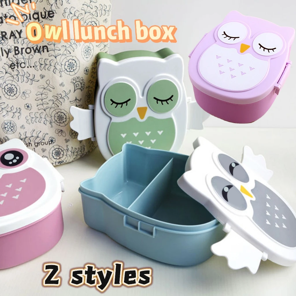 Portable-Owl-Lunch-Box-Cartoon-Microwave-Food-Safe-Plastic-Food-Picnic ...