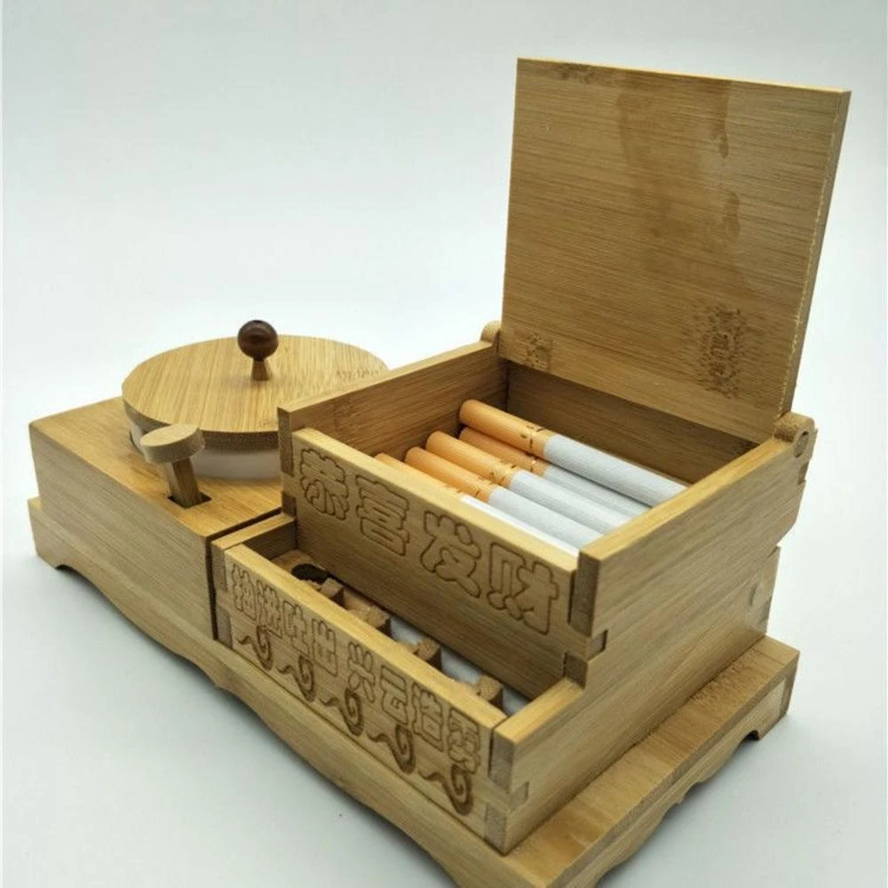 Creative Bamboo Production Press Eject Cigarettes Press To Pop Out The ...